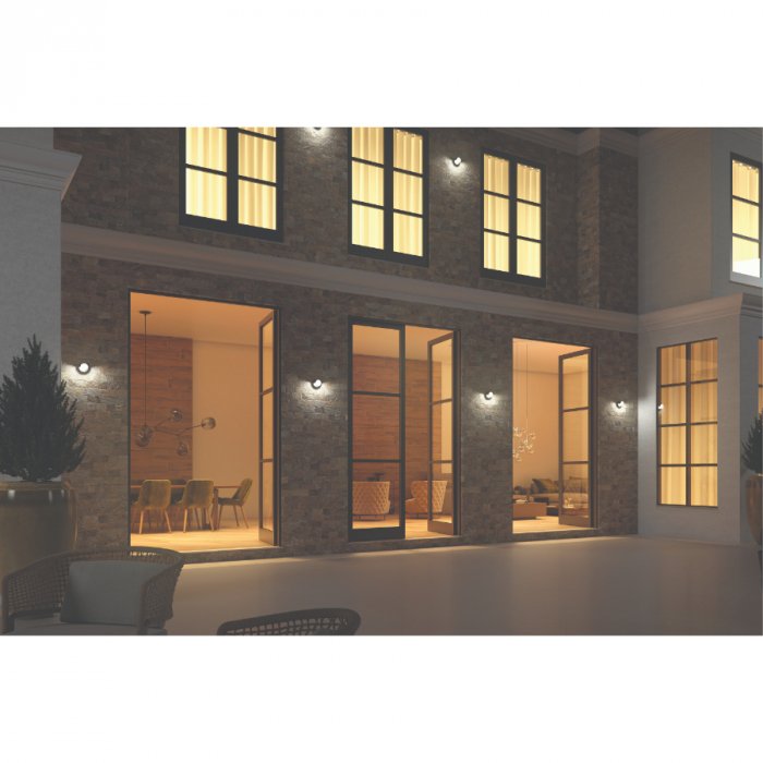 Arandela LED Hanover Preto 3000K 6W - Germany - Keluz Iluminação